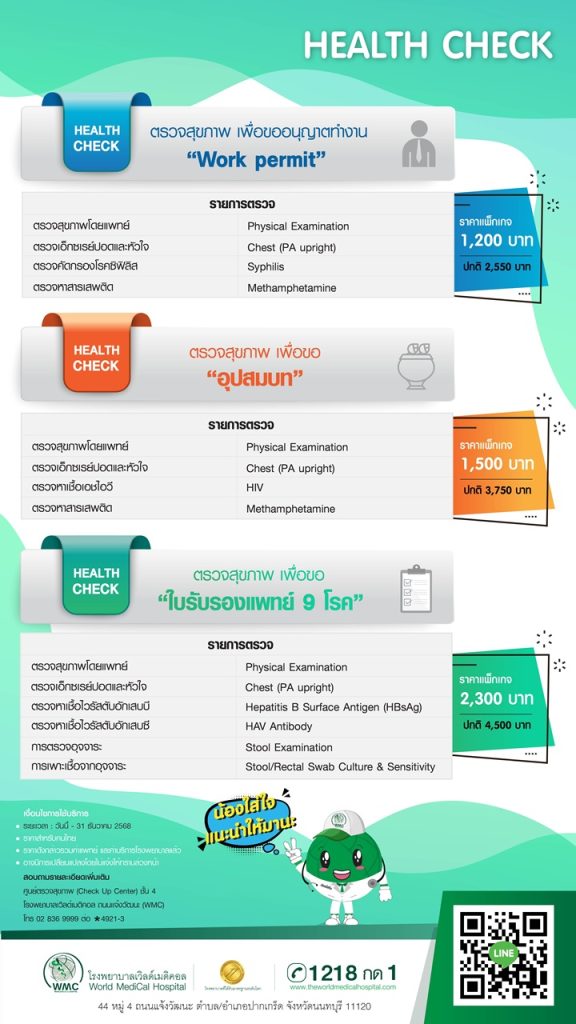 แพ็กเกจ Health Check - World Medical Hospital